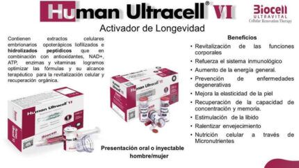 HUMAN ULTRACELL VI HOMBRE, AMPOLLETAS | Terapias De Renovación Celular ...